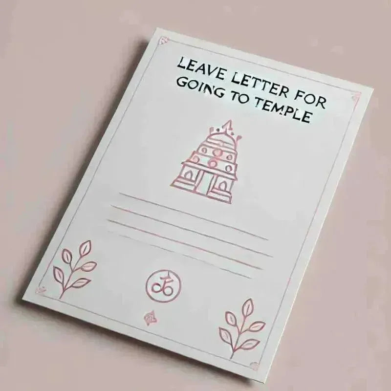 Leave letter for going to temple. 7 sample formats – Eduyush